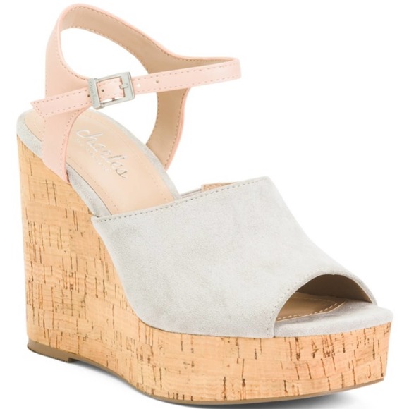 Charles David | Shoes | Nwt Charles David Color Block Wedge Sandals ...